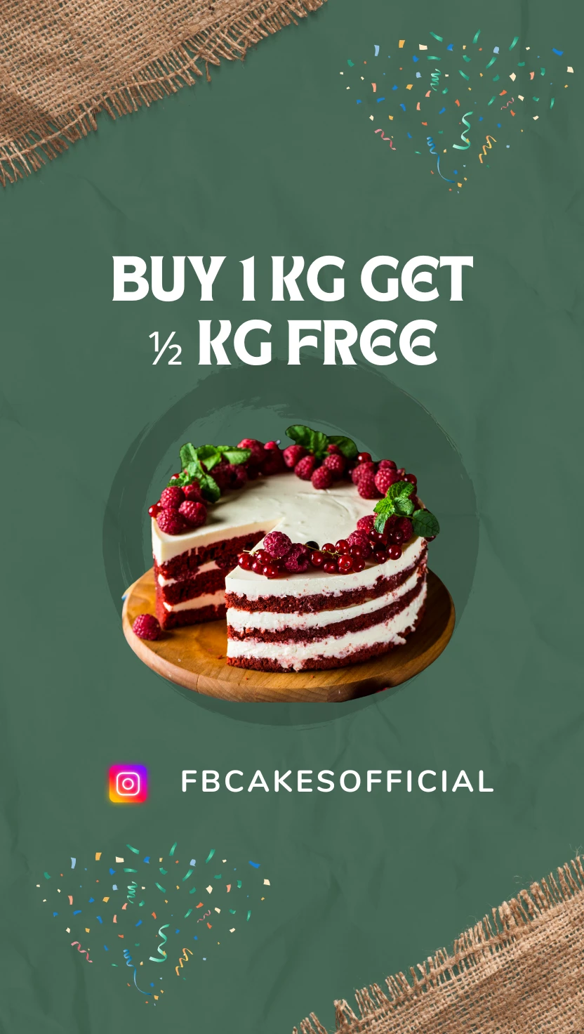 FB Cakes | Offer Now (Buy 1 kg Get 1/2 kg Free!)